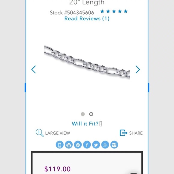 Kay Jewelers | Accessories | Sterling Silver Chain | Poshmark